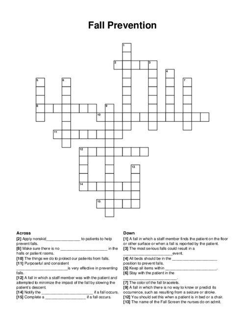 Hazard Recognition Crossword
