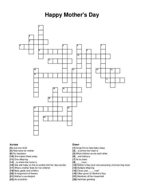 Palm Sunday Crossword Puzzle Palm Sunday Crossword Puzzle